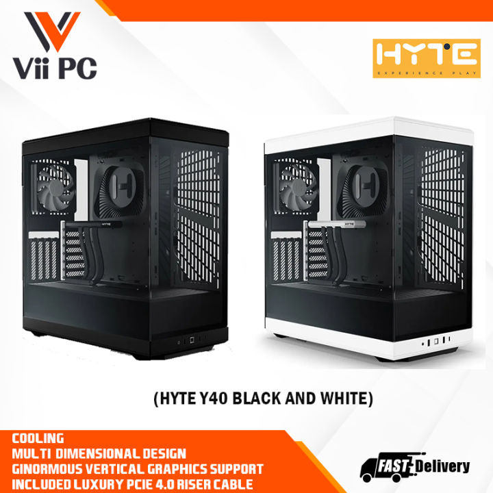 HYTE Y40 Black and White ATX Mid Tower Case | Lazada Singapore