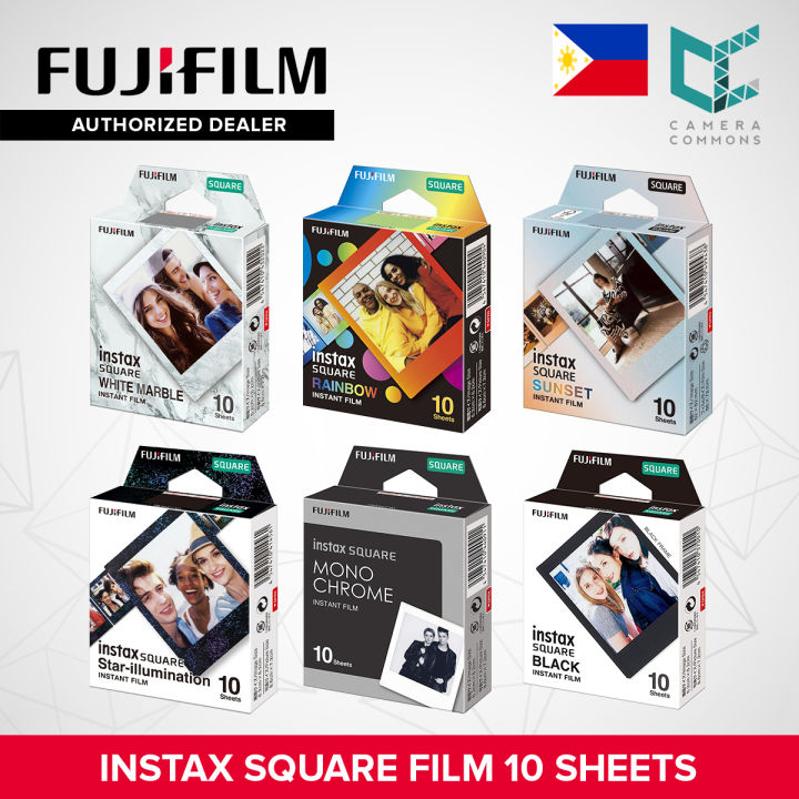 FUJIFILM Instax Square Monochrome Sunset Rainbow Instant Film Black and ...