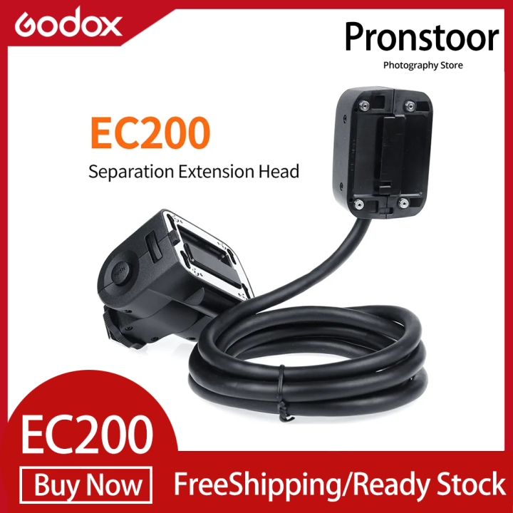 Godox EC200 AD200ระยะไกลหัวขยายแยกกับรองเท้าร้อนสำหรับ Godox AD200แฟลช ...