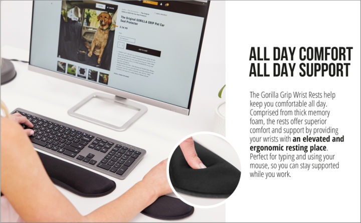 FIREWOLF Memory Foam Keyboard and Mouse Wrist Rest Pad | Lazada PH