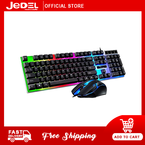 JEDEL GK110+ KEYBOARD + MOUSE GAMING COMBO W/ BACKLIGHT USB | Lazada PH