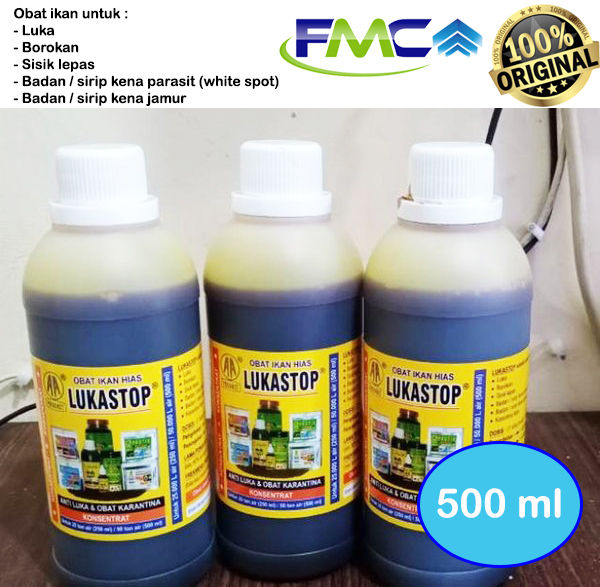 Obat Ikan LukaStop 35 ml Anti Jamur Lukas top Untuk Cupang Louhan ...