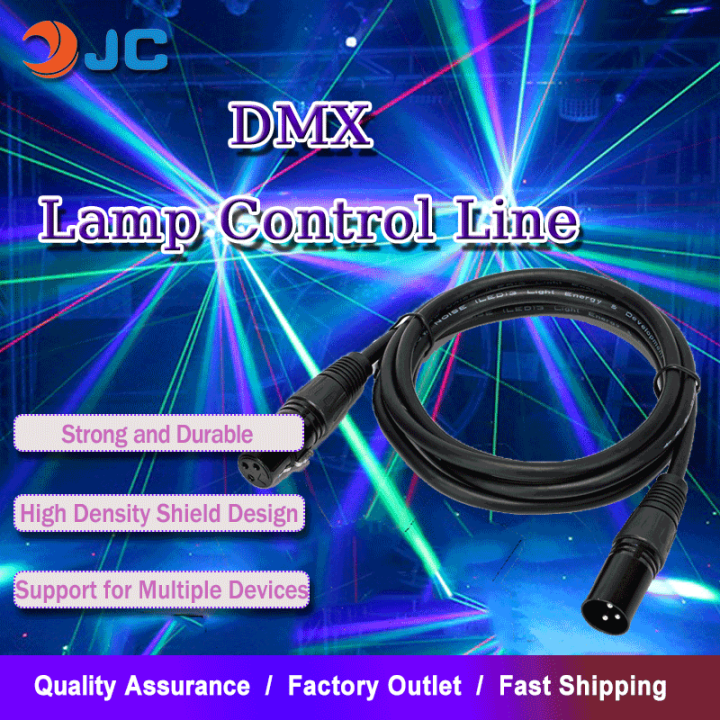 JC 1M DMX Signal Lines 3-PIN DMX Cable Professional Stage Lighting ...