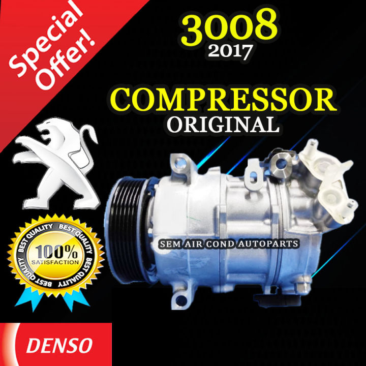 PEUGEOT 3008 2017 YEAR ORIGINAL DENSO COMPRESSOR/ KOMPRESOR (CAR AIRCOND SYSTEM) | Lazada