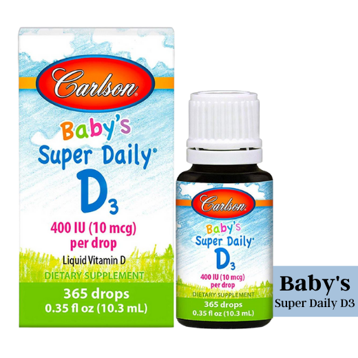Carlson Baby's Super Daily D3 400 IU 365 drops 0.35 fl oz (10.3 mL ...