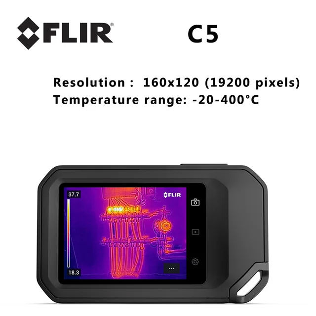 FLIR C5 C3-X Thermal Camera Inspection Tool Heater Water Pipe Temperature Detector WiFi Pocket ...