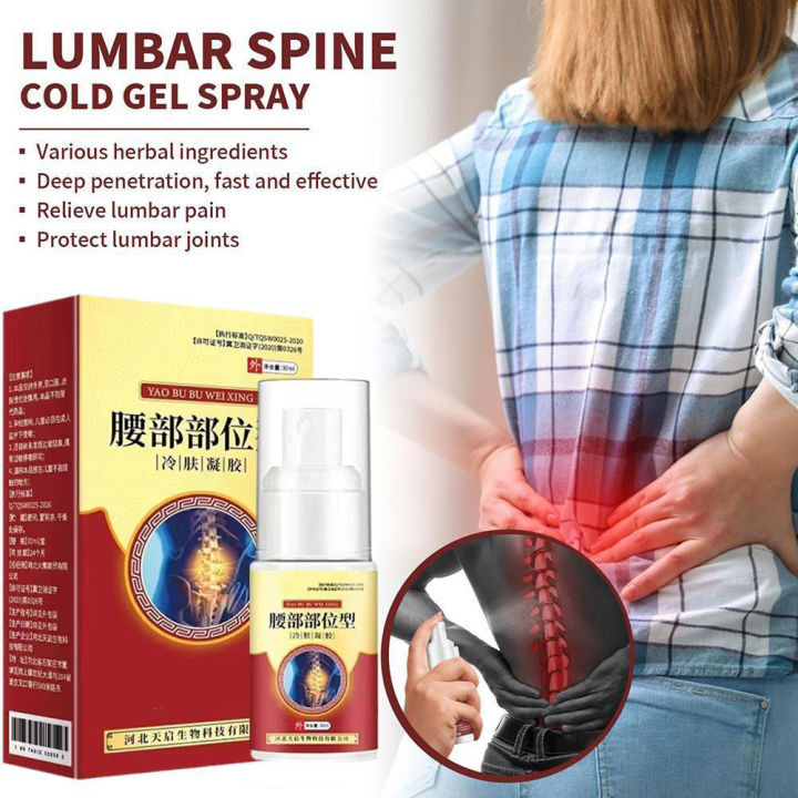 Lumbar Part-Type Cold Compress Gel Lumbar Pain Relief Spray Soreness ...