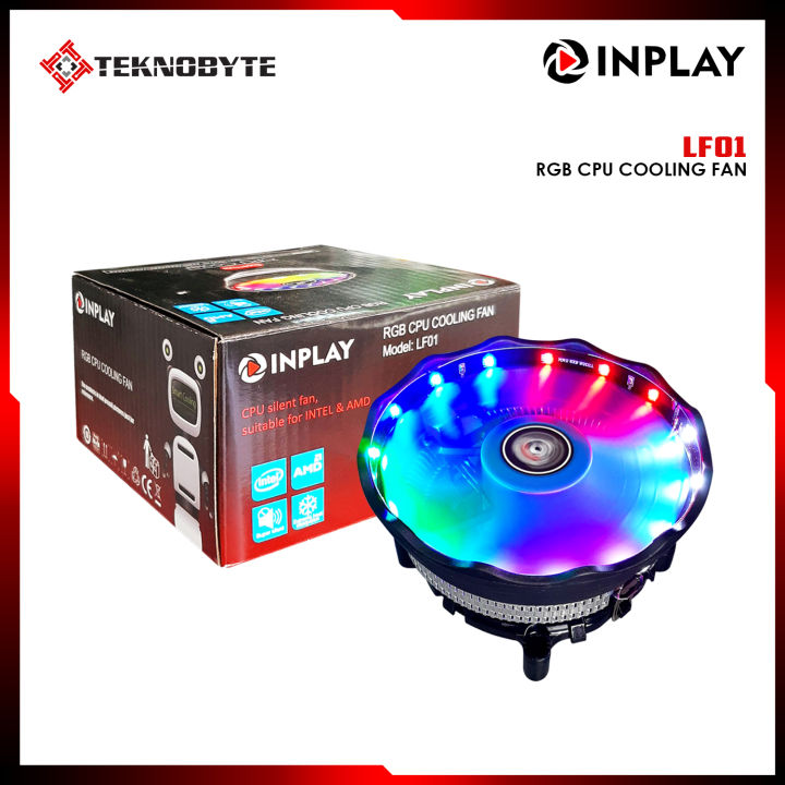 INPLAY LF01 CPU Cooling Fan RGB Lighting 3 Pin Air Cooler Radiator ...
