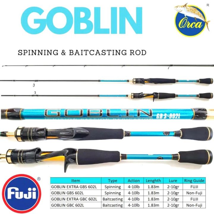 Joran Spinning Dan Baitcasting Orca Goblin 180 Ring Guide Fuji Dan Non Fuji Carbon | Lazada ...