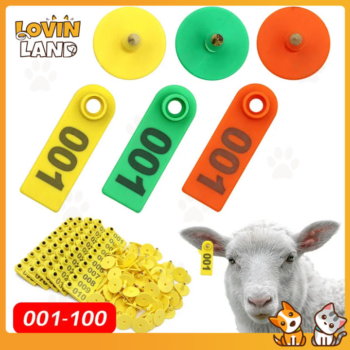 Lovinland Sheep Goat Ear Tag Signs With Number Ear Laser Typing Copper ...