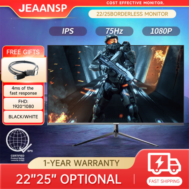 JEAANSP Full HD LED Gaming IPS Monitor no border 22inch/25inch 75Hz ...