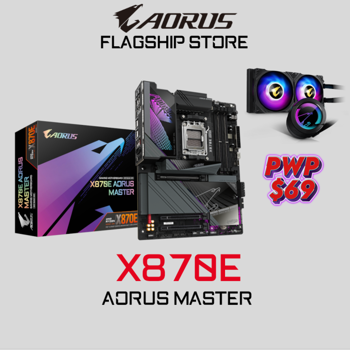 X870E AORUS MASTER - AM5 MOTHERBOARD GIGABYTE DDR5 E-ATX | Lazada