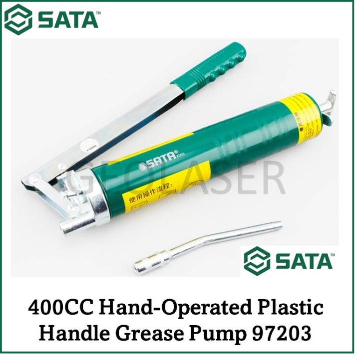 SATA HAND-OPERATED PLASTIC HANDLE GREASE PUMP 400cc 97203 | Lazada