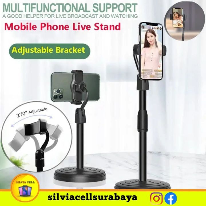 Long Stand Mount Phone Holder HP di Meja Dudukan Penyangga Handphone ...