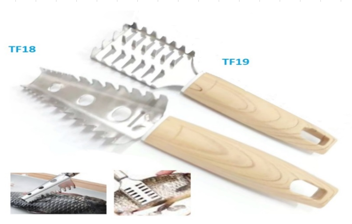Fish Scaler Remover Cleaner Wooden Handle / Fish Scale Remover Fish ...