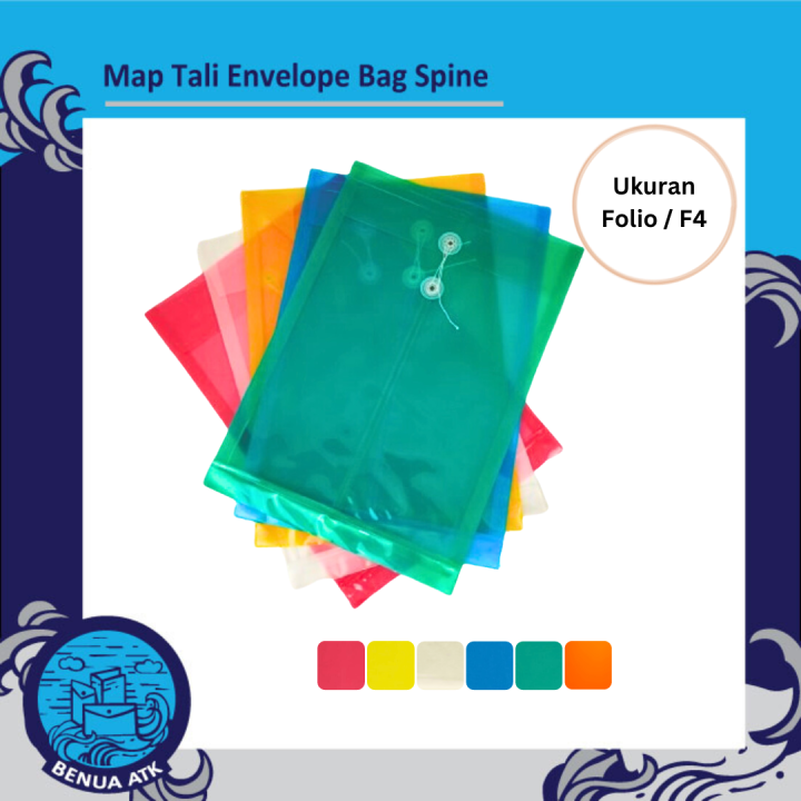 Dataflex Map Tali Plastik Envelope Bag Spine Folio / F4 (isi 12pcs ...
