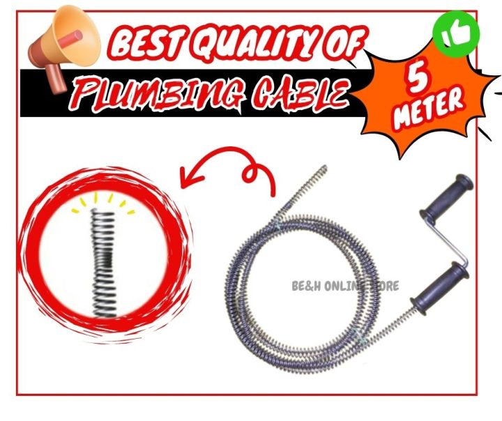 [READY STOCK] 5MM/9MMX5M STAG PLUMBING CABLE/ DRAIN CLEANER | Lazada