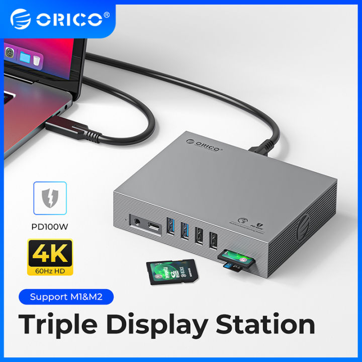 ORICO USB C HUB Type C to Multi HDMI-compatible 4K60Hz PD100W USB3.0 ...