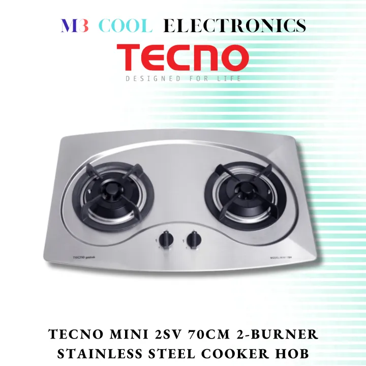 TECNO MINI 2SV 70CM 2-BURNER STAINLESS STEEL COOKER HOB + 1 YEAR ...