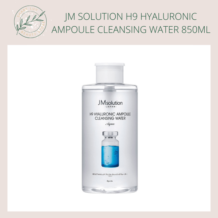 [Ready Stock] JM solution H9 Hyaluronic Ampoule Cleansing Water 850ml | Lazada