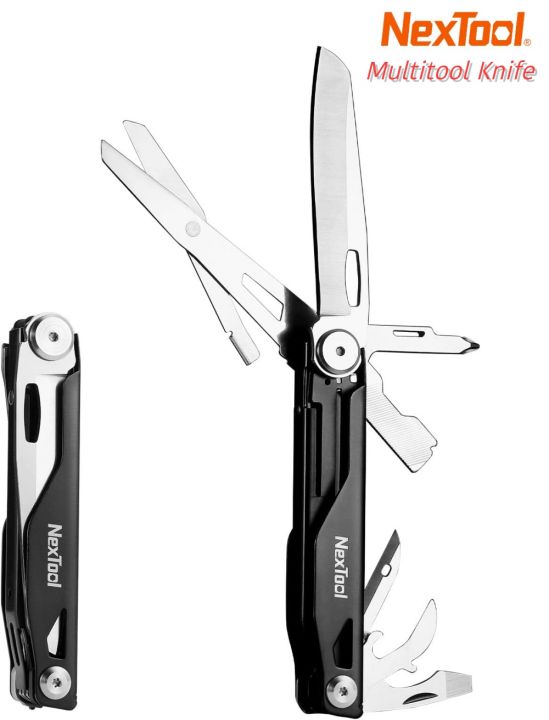 มีดพกพา NexTool Multitool 12 in 1 แบบล็อคใบมีดและเปิดได้ด้วยมือเดียว | Lazada.co.th