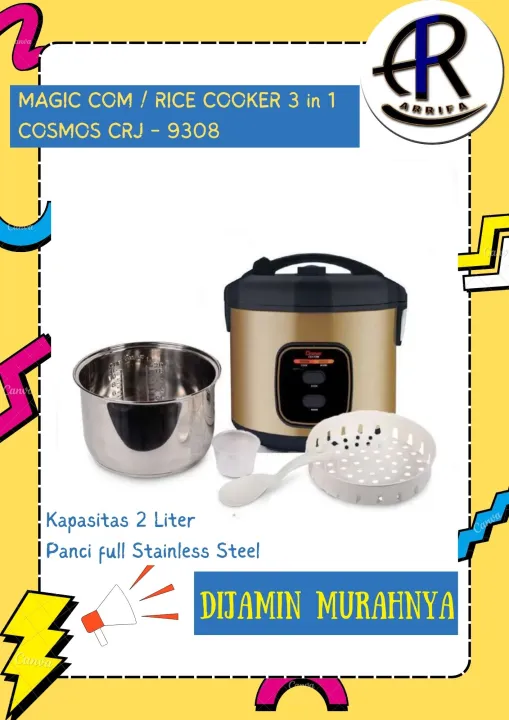 Original Cosmos Magic Com 3 in 1 Stainless Steel ukuran 2 Liter - CRJ ...