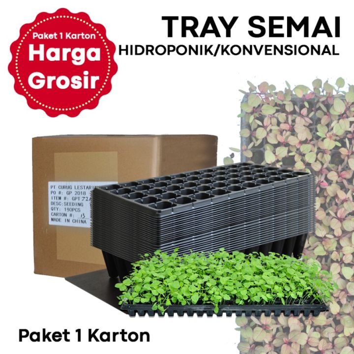 1 Karton/Box Tray Semai / Seeding Tray / hidroponik Untuk Penyemaian ...