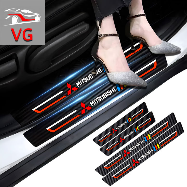 8pcs door sill protection strip for Mitsubishi ASX EVO Lancer Montero ...