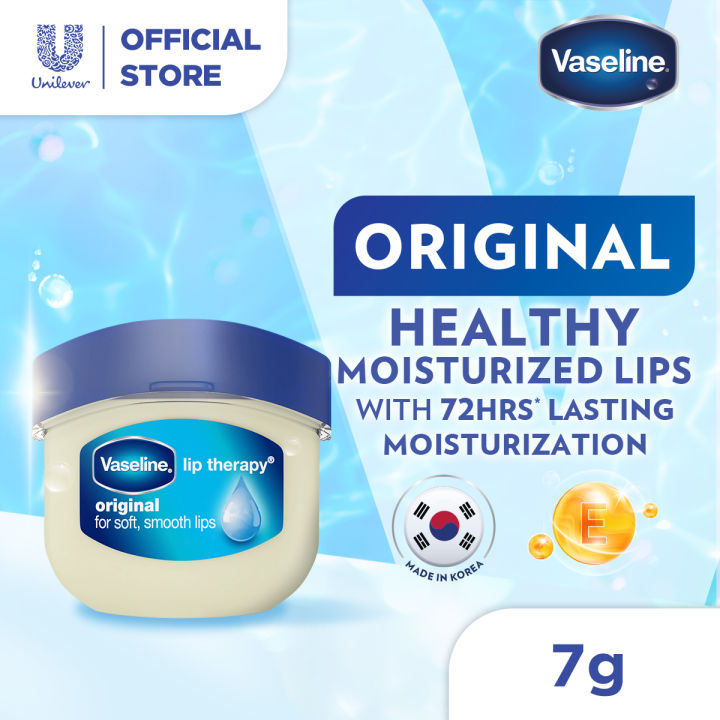 Vaseline Lip Therapy Original Lip Balm Mini With Petroleum Jelly 7G ...