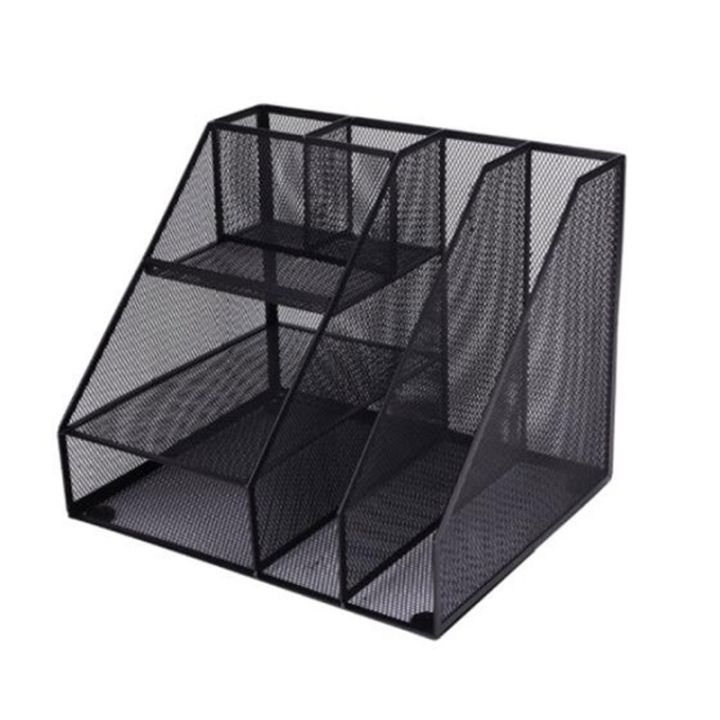 Home Office Desktop Office Storage File Rack Organizer Sorter Black ...