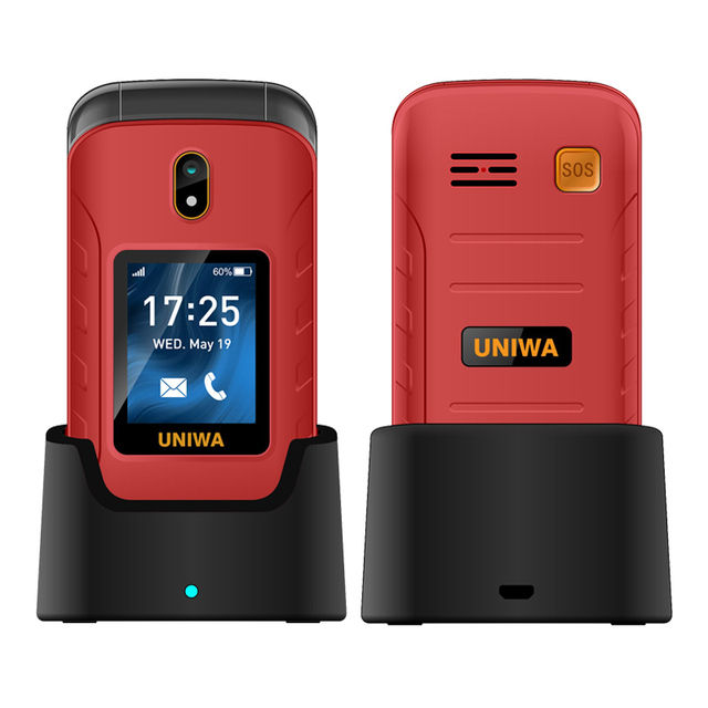 UNIWA V909T Original Brand New Phone Big Push-Button 4G Flip Phone Dual ...