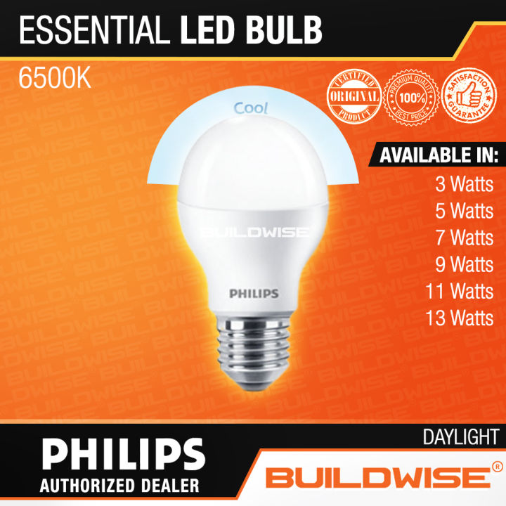 Philips Essential Daylight LED Bulb - 3 / 5 / 7 / 9 / 11 / 13 Watts ...