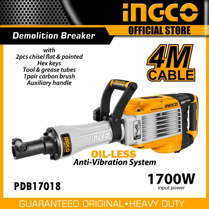 INGCO PDB17018 Industrial Demolition Breaker 1700W for Construction Use ...