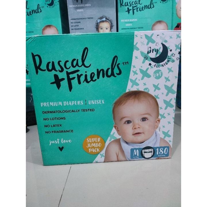180pcs Rascal + Friends Medium Taped Premium Diaper | Lazada PH