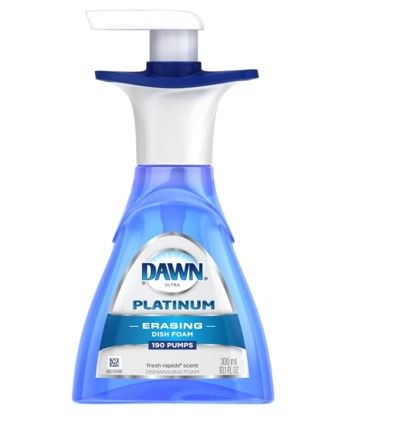 Dawn Platinum Foam Dishwashing Soap, 5X More Grease Absorption, Fresh ...