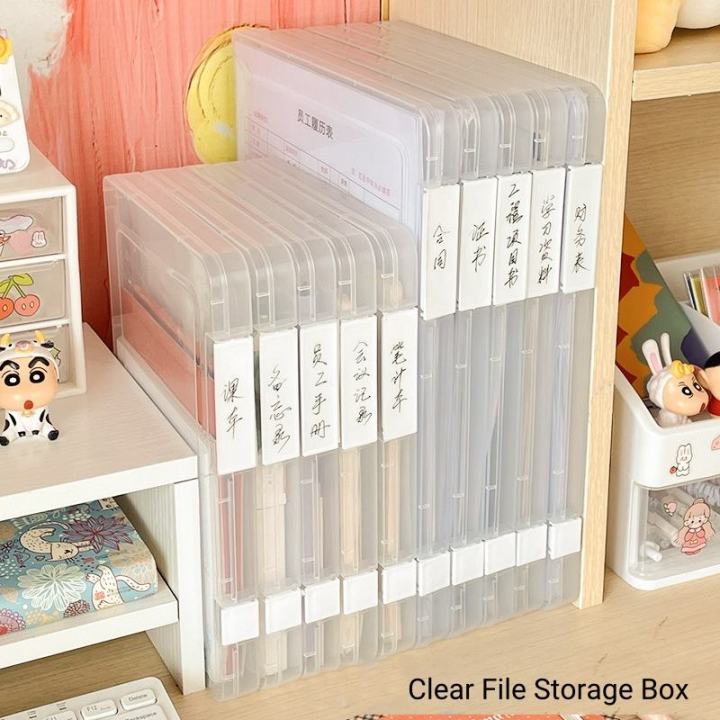 Wholesale A4 Paper Storage Box Plastic Portable Case Document File ...
