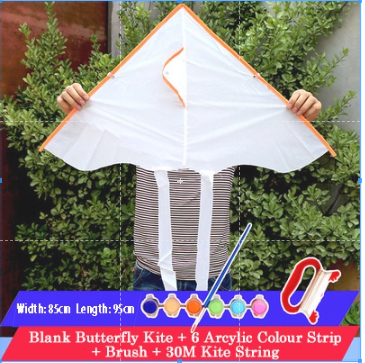 1pcs Kids DIY Blank Painting Butterfly Kite with Paints and Kite ...