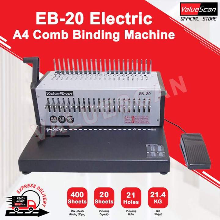 ValueScan EB-20 Electric Comb Binding Machine | Lazada