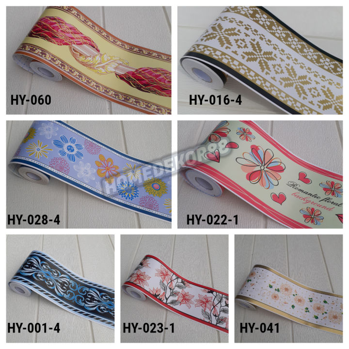 Wallpaper Sticker Border List Tembok Ukuran 10Cm x 10 M Stiker Dinding ...