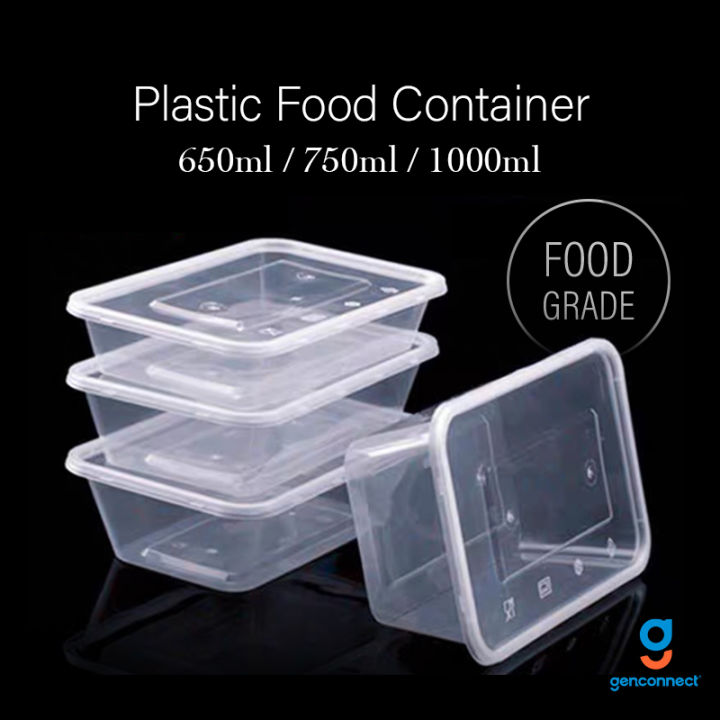 Disposable Rectangular Plastic Container Food Tub with Microwavable ...