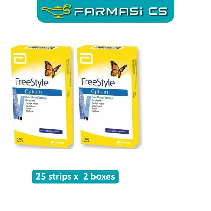 PROMO Abbott FreeStyle Optium Test Strips 25s x 2 Boxes EXP:12/2025 ...