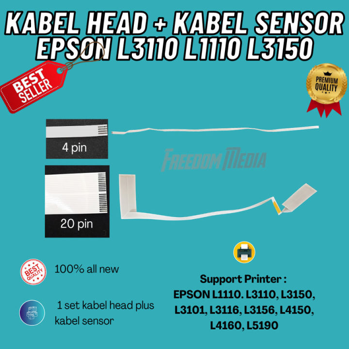 Kabel Head + Kabel Sensor Printer Epson L3110 L1110 L3150 L4150 L5190 ...