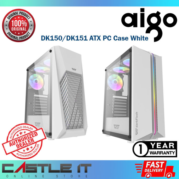 AIGO darkFlash DK150 / DK151 WHITE Luxury Gaming PC Case Chassis Casing | Lazada