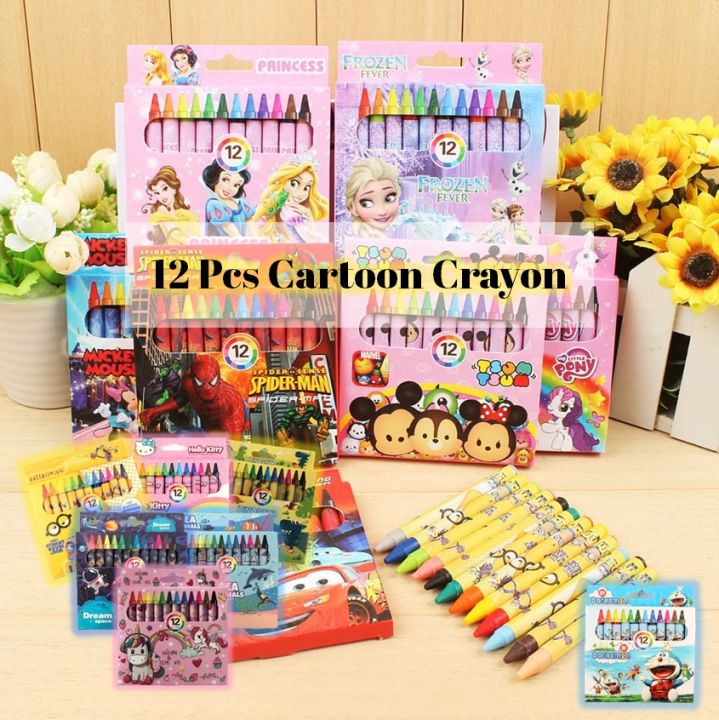 💖 WHOLESALE 💖 NEW DESIGN 12 Color Crayon Set l Kids Crayons Birthday ...
