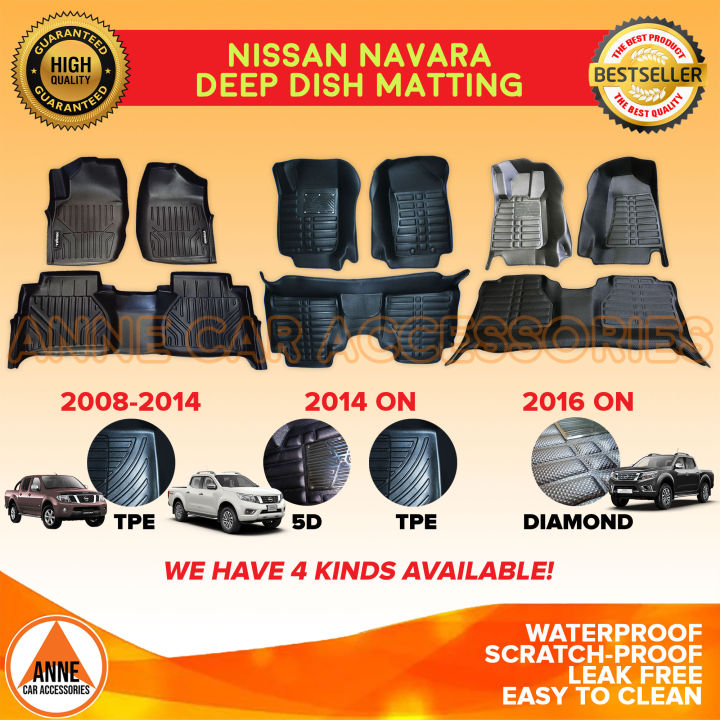 5D Black / 5D Carbon Fiber / 5D Diamond / TPE Deep Dish for Nissan ...