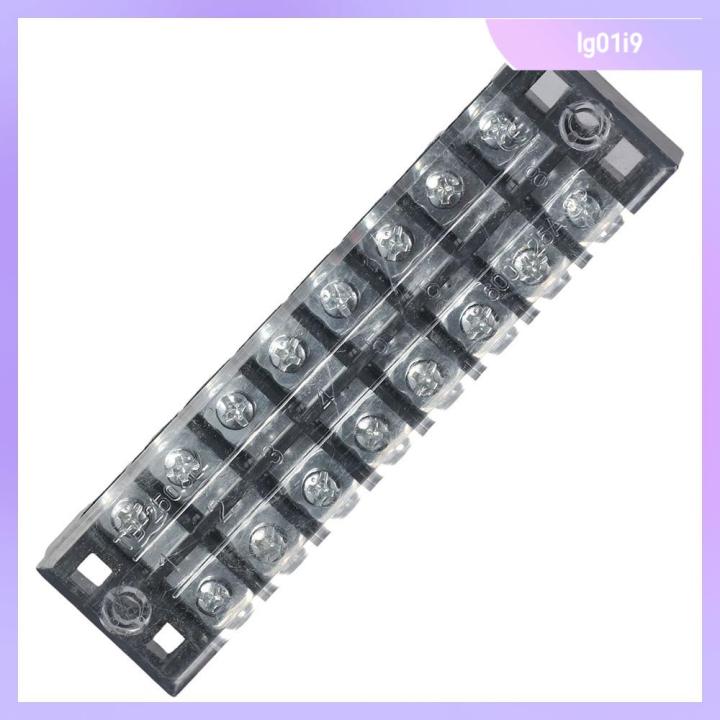 LG01I9 2pcs 8 Position Screw Terminal Covered 600V 25A Terminal ...
