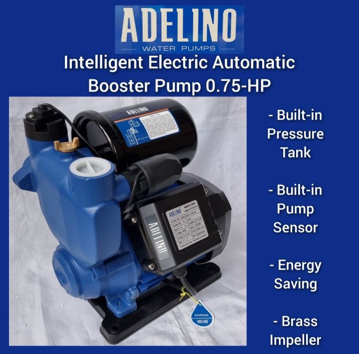 ADELINO Automatic Booster Pump 0.75HP 550-watts INTELLIGENT AUTOMATIC ...