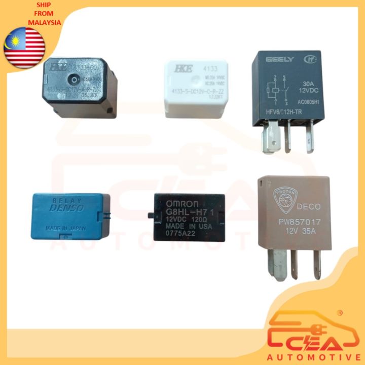 4 PIN RELAY 12V 20A 35A 40A CAR HEADLAMP FUEL PUMP PROTON PERODUA ...
