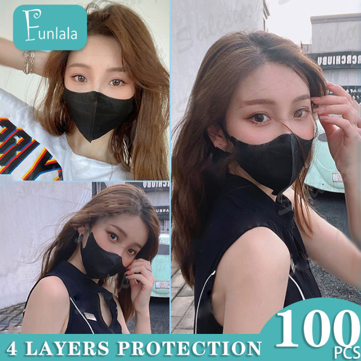 FUNLALA 3D Mask 100pcs Face-lifting Butterfly Mask Effectively Protect ...