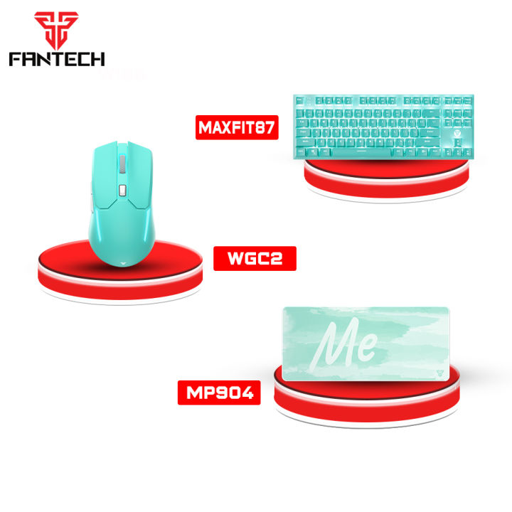 Fantech Bundle 3IN1 (mint edition) Gaming Keyboard MAXFIT87 Mechanical ...